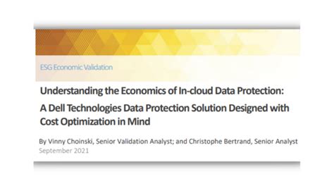 Esg Economic Validation Understanding The Economics Of In Cloud Data