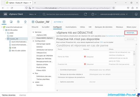 Enable Vsphere Ha On A Cluster To Ensure High Availability Of A Vmware