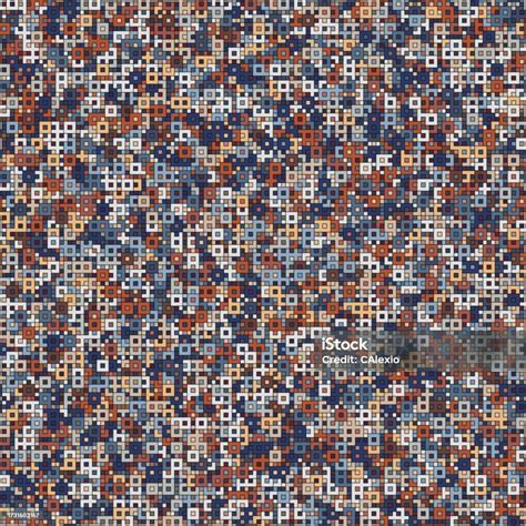 원활한 반복 패턴 여러 가지 빛깔의 정사각형 타일로 만들어진 작은 기하학적 요소 벡터 그림입니다 0명에 대한 스톡 벡터 아트 및 기타 이미지 Istock