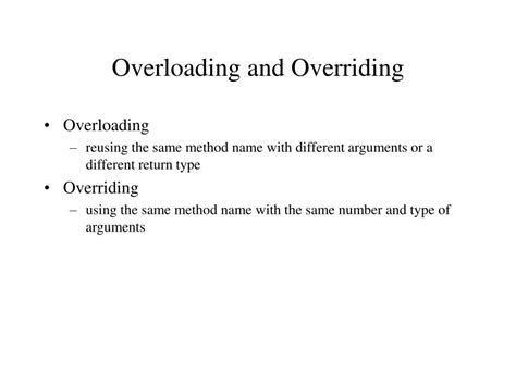 Ppt Overloading And Overriding Powerpoint Presentation Free Download