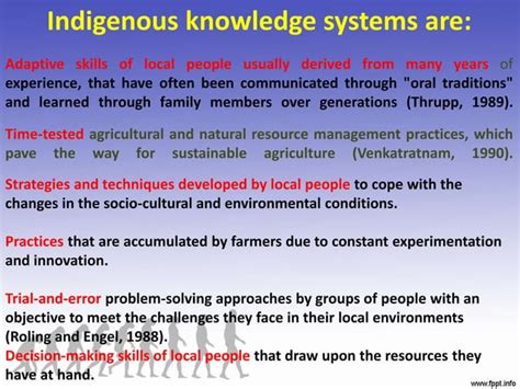 Indigenous Technological Knowledge Itk Or Ikpitk Pptx Science