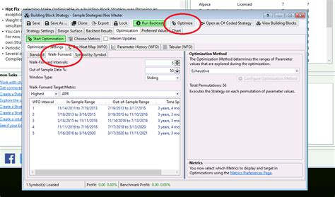 Walk Forward Optimization Does Not Appear Wealthlab