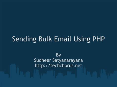 How To Build A Bulk Email Sending Application In Php Odp Email Internet