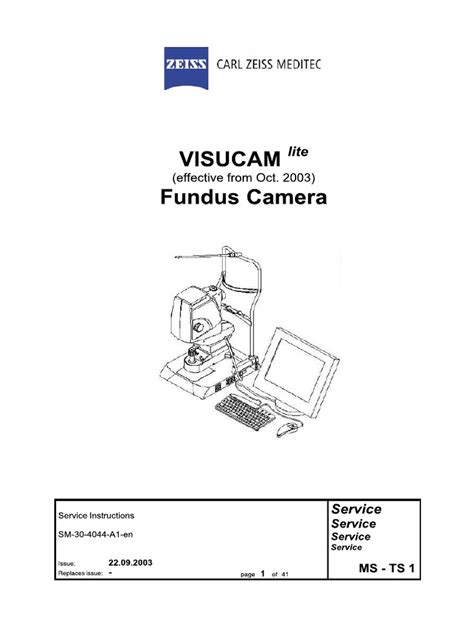 Sm304044a1en Service Instructions Visucam Lite Ab Okt 2pdf Pdf