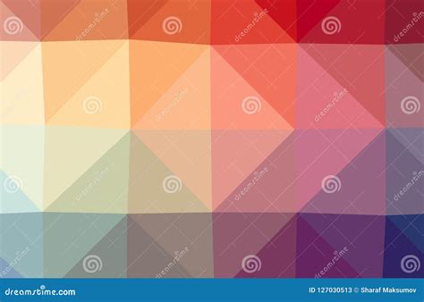 Illustration Of Red Abstract Polygon Elegant Multicolor Background Stock Illustration