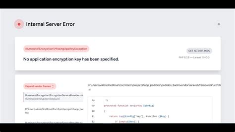 Solución En Laravel No Application Encryption Key Has Been Specified Youtube