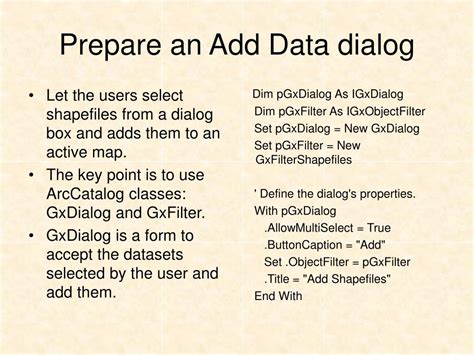 Ppt Project 5 Programming Arcobject With Vba Part I Vector Data Powerpoint Presentation Id