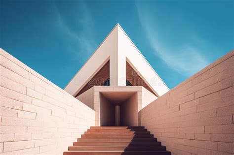 Exterior Of A Modern Residential Building Minimalistic Architecture