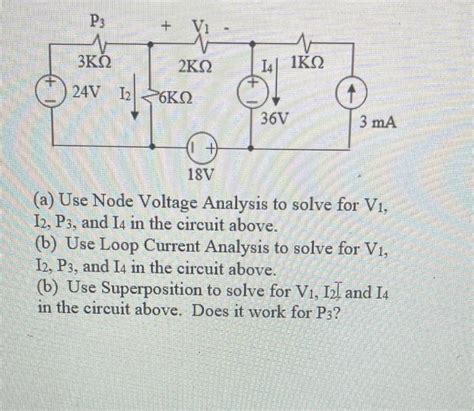 Solved A Use Node Voltage Analysis To Solve For V1 I2 P3
