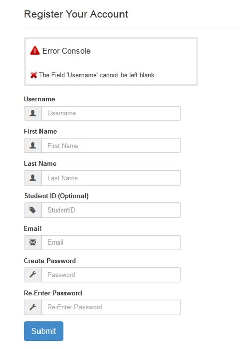 Javascript Validate Form With Php Does Not Refresh If Error Is Present Stack Overflow
