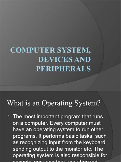 computer system devices and peripherals pdf computer data storage computer monitor