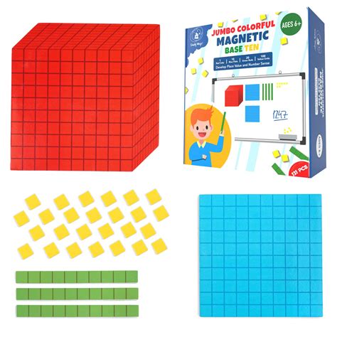 131 pcs jumbo magnetic base ten blocks for math place desertcart bahamas