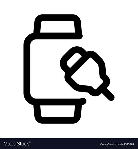 Charging A Smartwatch Via Usb Connection Method Vector Image