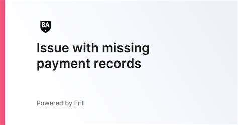 Issue With Missing Payment Records