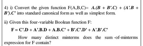 Solved Canonical Form As Well As Simplest Form Write