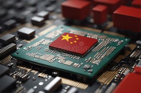 Microchip With China Flag Stock Illustration Illustration Of Digital 308046322