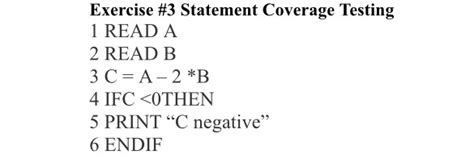Solved Exercise 3 Statement Coverage Testing 1 Read A 2