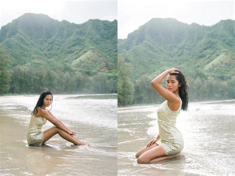 Naya Beach Model Photoshoot On Oahu Hawaii Near Turtle Bay Resort