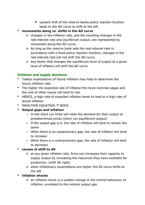 Revision Guide Introductory Macroeconomics Econ1002 Introductory