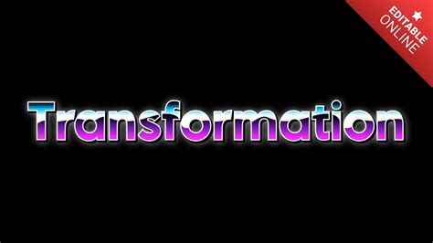 Transformation Text Effect Generator