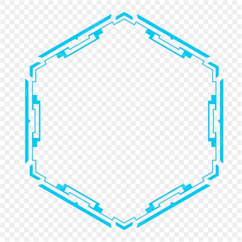Gold Line Border Vector PNG Images Technological Sense Of Pentagon