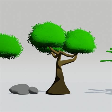 Stylized Asia Trees Blender 3d Model Cgtrader