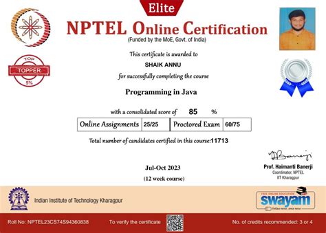 Shaik Annu On Linkedin Connections Programming Java Nptel Topper