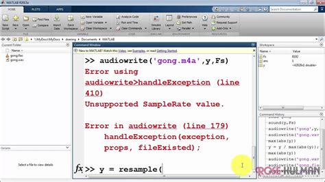 Ece180 Matlab Audio I O Youtube