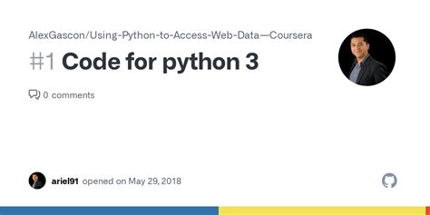 code for python 3 · issue 1 · alexgascon using python to access web