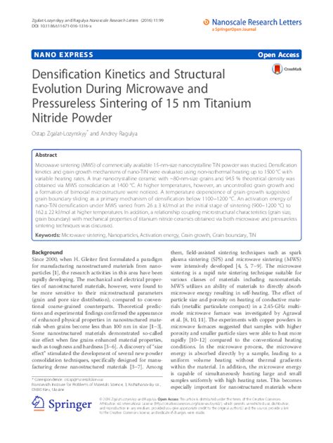 Pdf Grain Growth During The Sintering Of Nb 2 O 5 Dragan UskokoviĆ