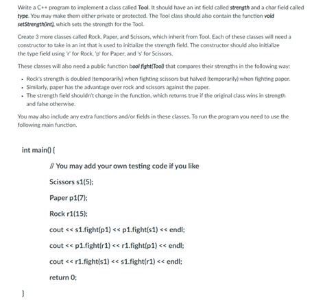 Solved Write A C Program To Implement A Class Called Tool