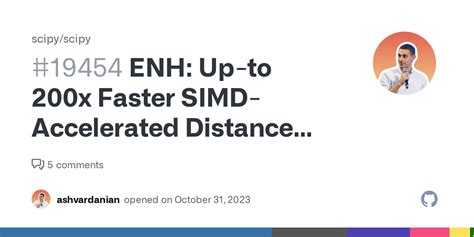 Enh Up To 200x Faster Simd Accelerated Distance Functions · Issue