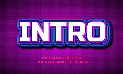 Premium Vector Intro Text With Effect Illustration