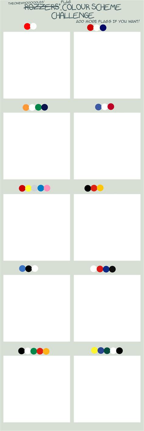 Flag Colour Scheme Challenge Drawing Challenge Flag Colors Color Schemes