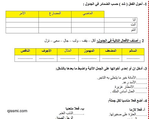 أنشطة هادفة و داعمة في اللغة العربية للمستوى الخامس ابتدائي