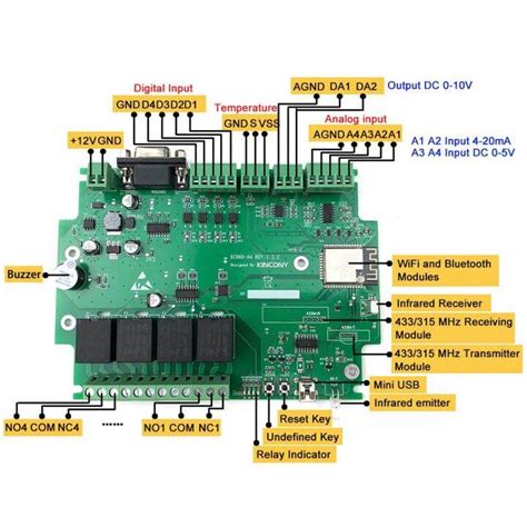 Kincony A4บ้านอัตโนมัติอัจฉริยะตัวควบคุมโมดูลรีเลย์ Wifi Esp32รหัสบอร์ด