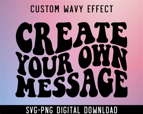 Custom Wavy Stacked SVG Custom Retro Wavy Text Svg Custom Etsy