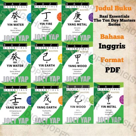 Jual Bazi Essentials Single Ten Day Master Lengkap Bing Ding Xin Yi Ji Wu Ren Gui Jia Geng