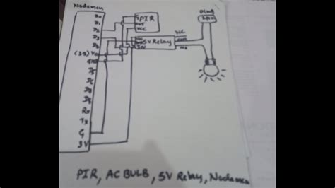 Pir Sensor Ac Bulb And Relay With Nodemcu Esp8266 Youtube