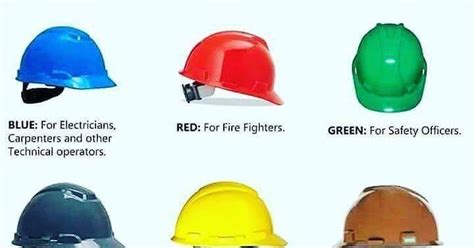Colour Code For Helmet ~ Engineer Diary