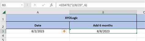 How To Add 6 Months To A Date In Excel 2 Quick And Easy Methods Xyologic
