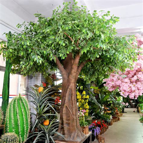High Simulated Ficus Garden Plant Outdoor Faux Ficus Decor And