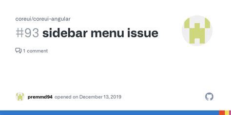 Sidebar Menu Issue Issue Coreui Coreui Angular Github