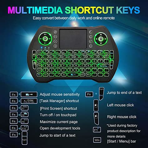 Mini Keyboard Touchpad Function With Light