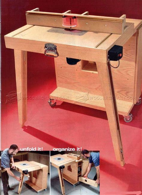 mobile router table plans woodarchivist