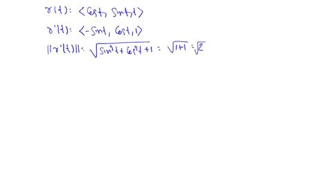 SOLVED Let 𝐫 be a piecewise smooth function defined on an interval I Then 𝐫 is said to be