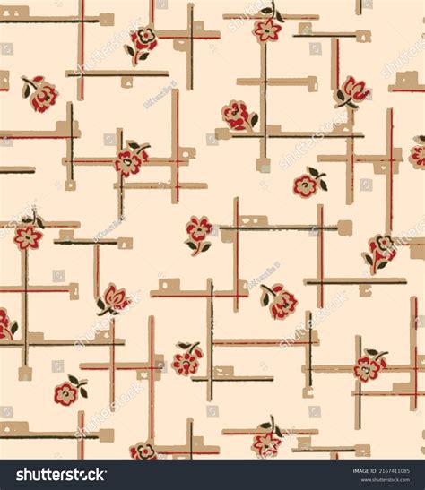 Ajrakh Pattern Block Print Pattern Batik Stock Illustration 2167411085 Shutterstock