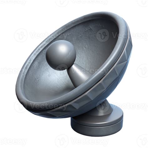 Elegant Vintage Quantum Communication Satellite Icon Gray Dish Cutout