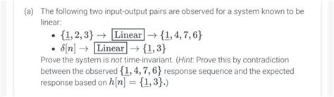 solved a the following two input output pairs are observed