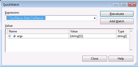 C How To See The Values Of Static Variables At Runtime In Visual Studio Stack Overflow